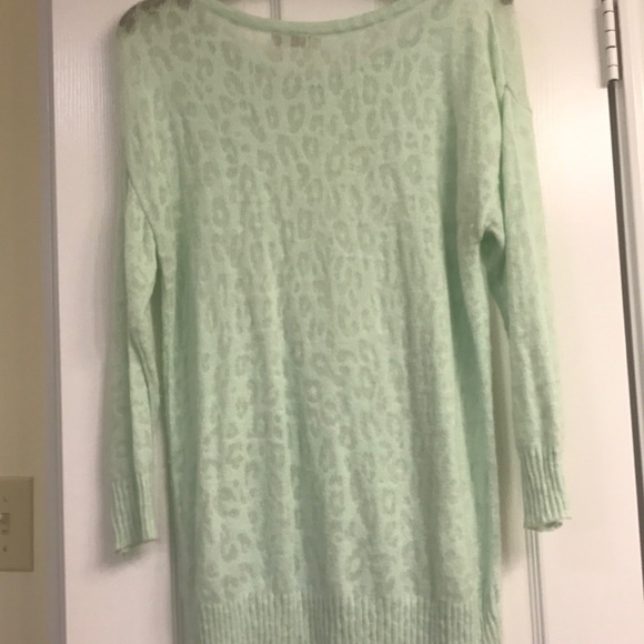 hinge | Sweaters | Mint Leopard Print Sweater | Poshmark